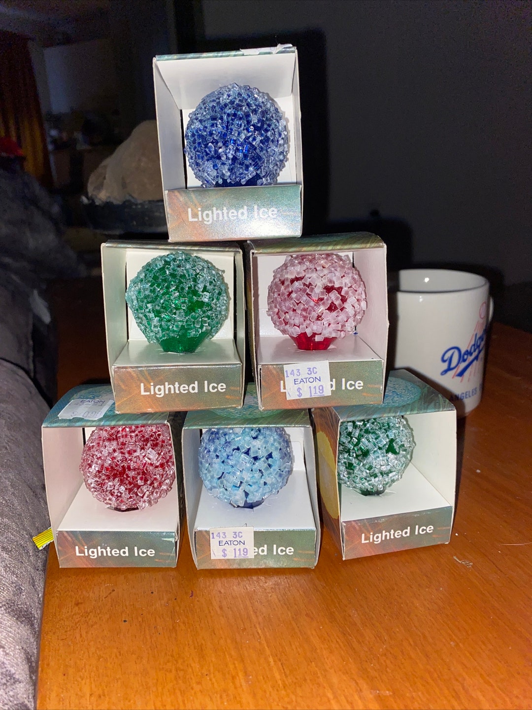 6 Vintage Lighted Ice Bulbs Christmas Noma 3 Colours - Etsy