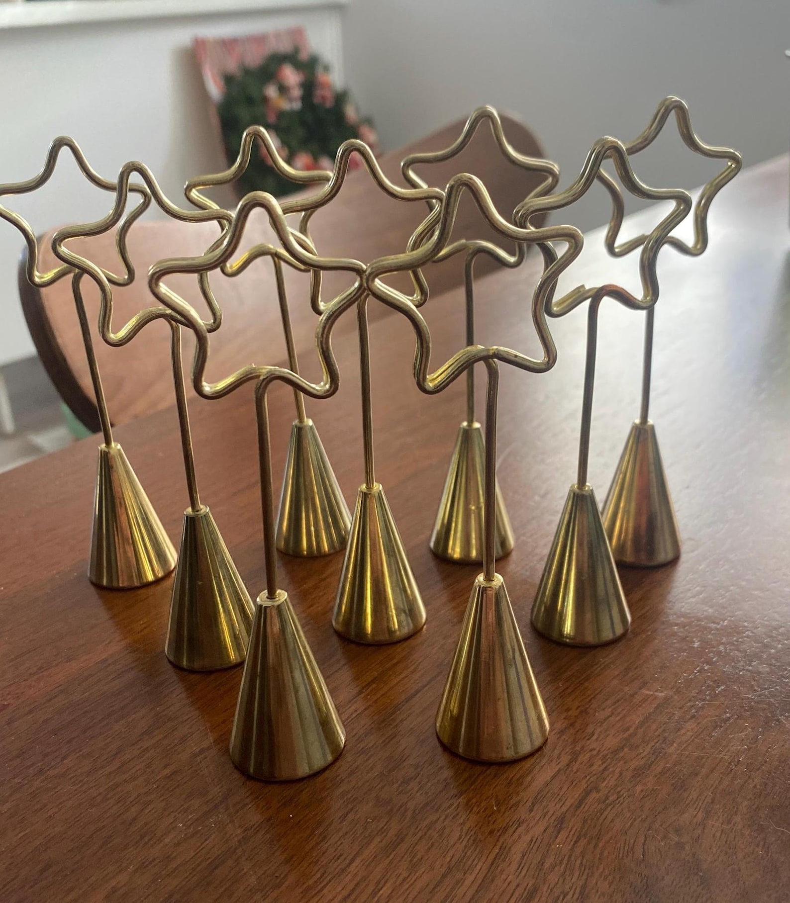 Dansk Gold Tone Star Place Card Holders, Set of 8 - Etsy