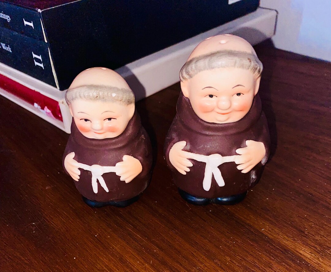 Goebel Monks, Salt Pepper Shaker, Friar Tuck, West Germany, Collectible ...