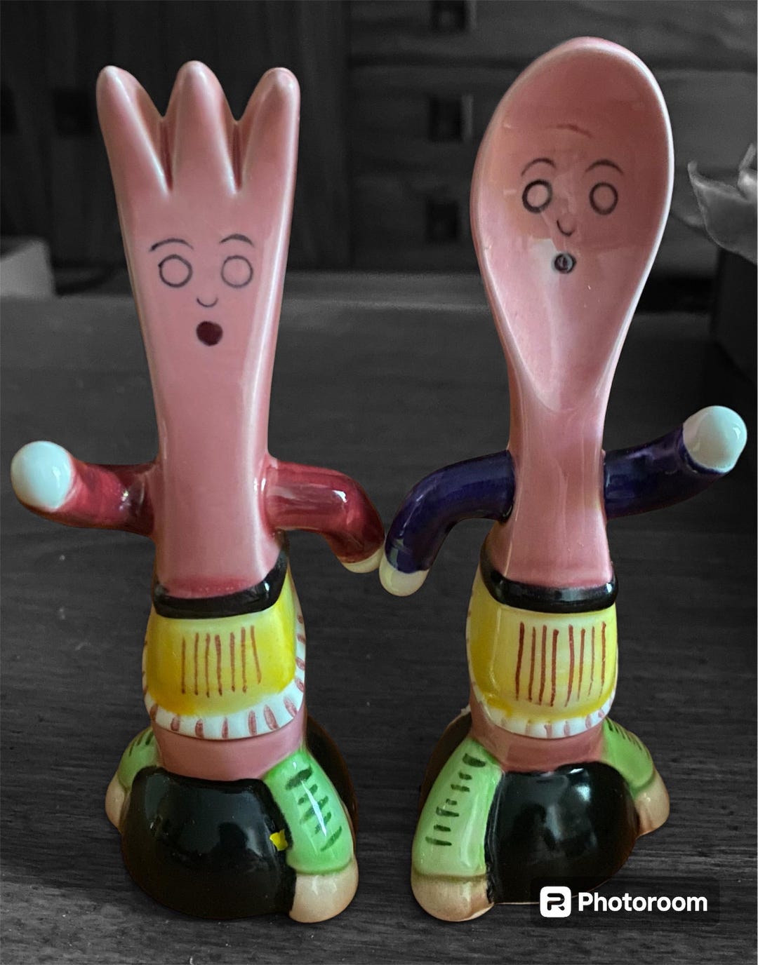 Vintage 1984 Anthropomorphic Fork & Spoon Salt Pepper Shakers - Etsy