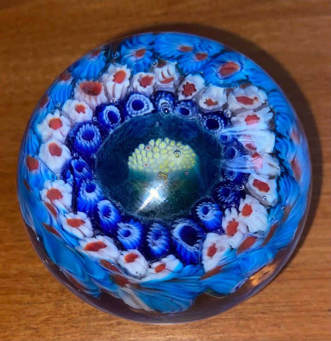 Vintage Millefiori Tree of Life Paperweight Glass Colourful Thousand ...
