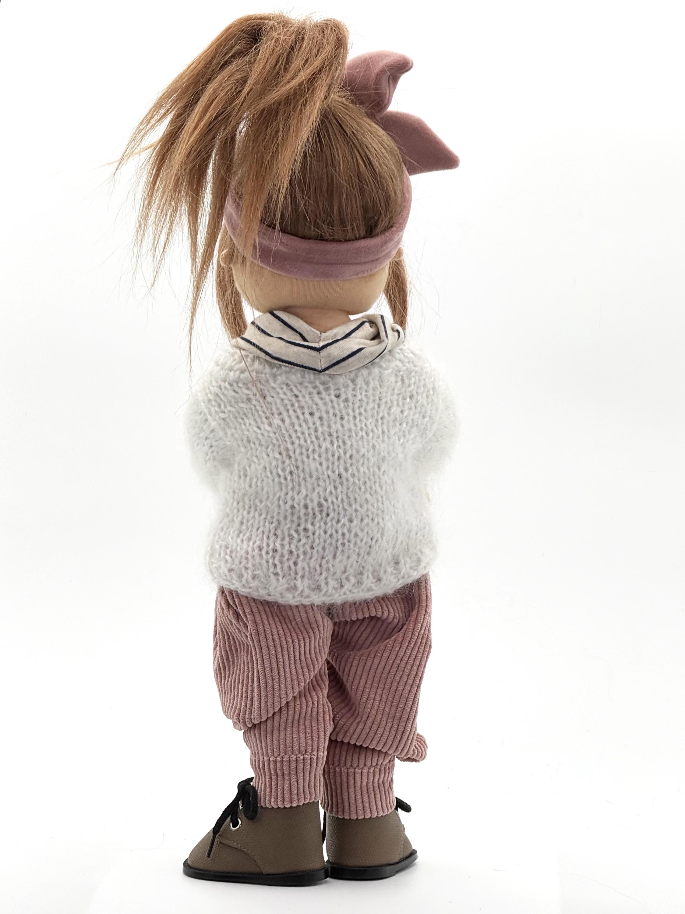 Hand-sewn Articulated Fabric Doll "clementine": Alpaca Hair, 15 Inch ...