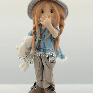 Articulated Fabric Doll Penny – Natural Alpaca Hair, Montessori Toy - Etsy