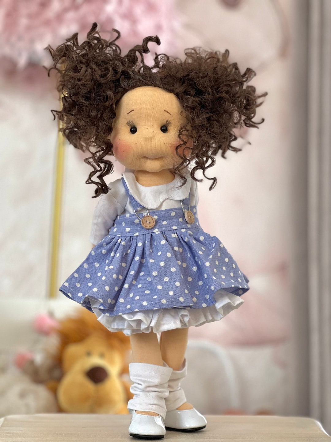 Dotty- 15" (38 Cm) -unique Handmade Doll With Motion Skeleton - Etsy