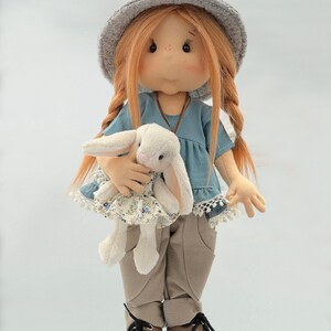 Articulated Fabric Doll Penny – Natural Alpaca Hair, Montessori Toy - Etsy