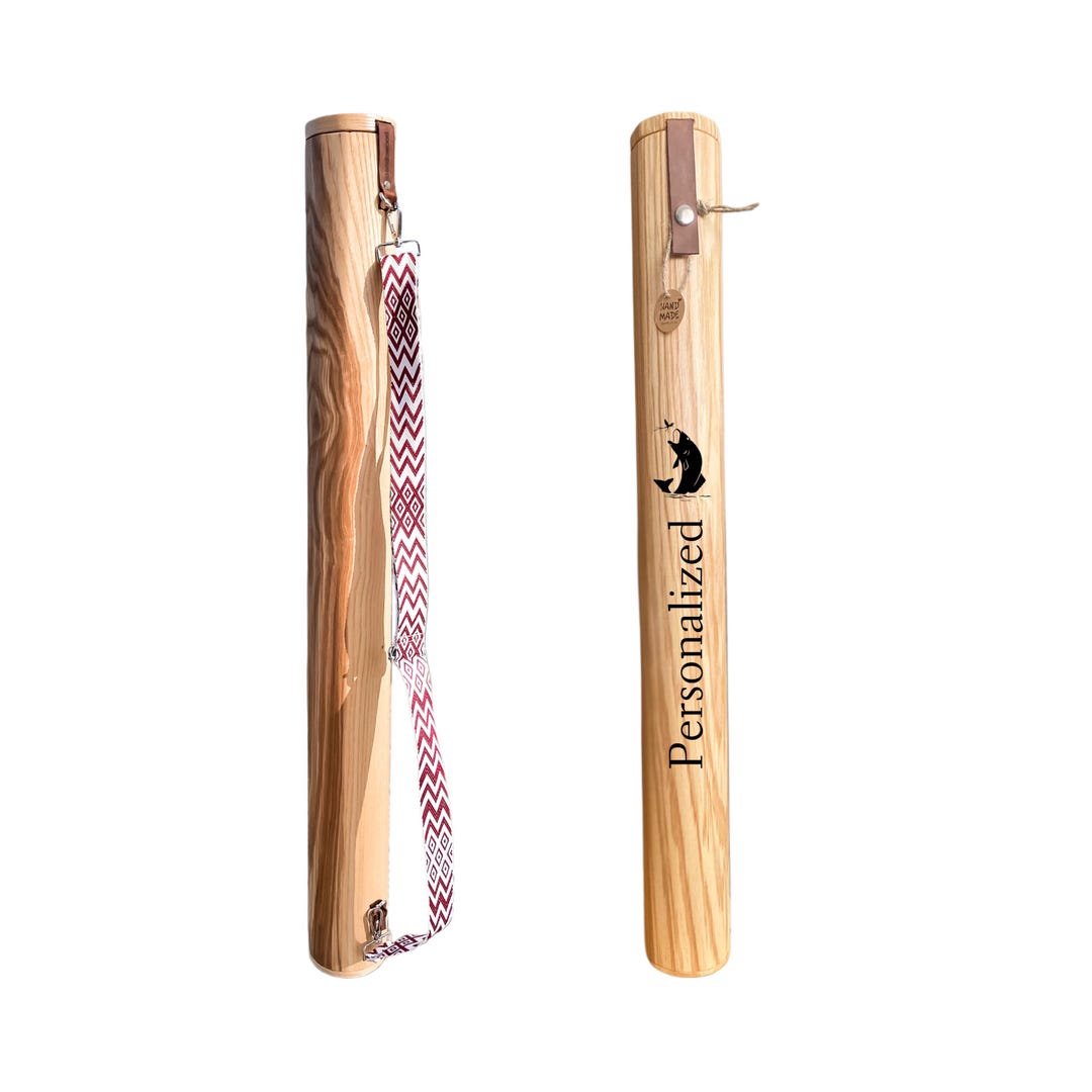 Handcrafted Wooden Fly Fishing Rod Case – Protective Fishing Rod Tube ...