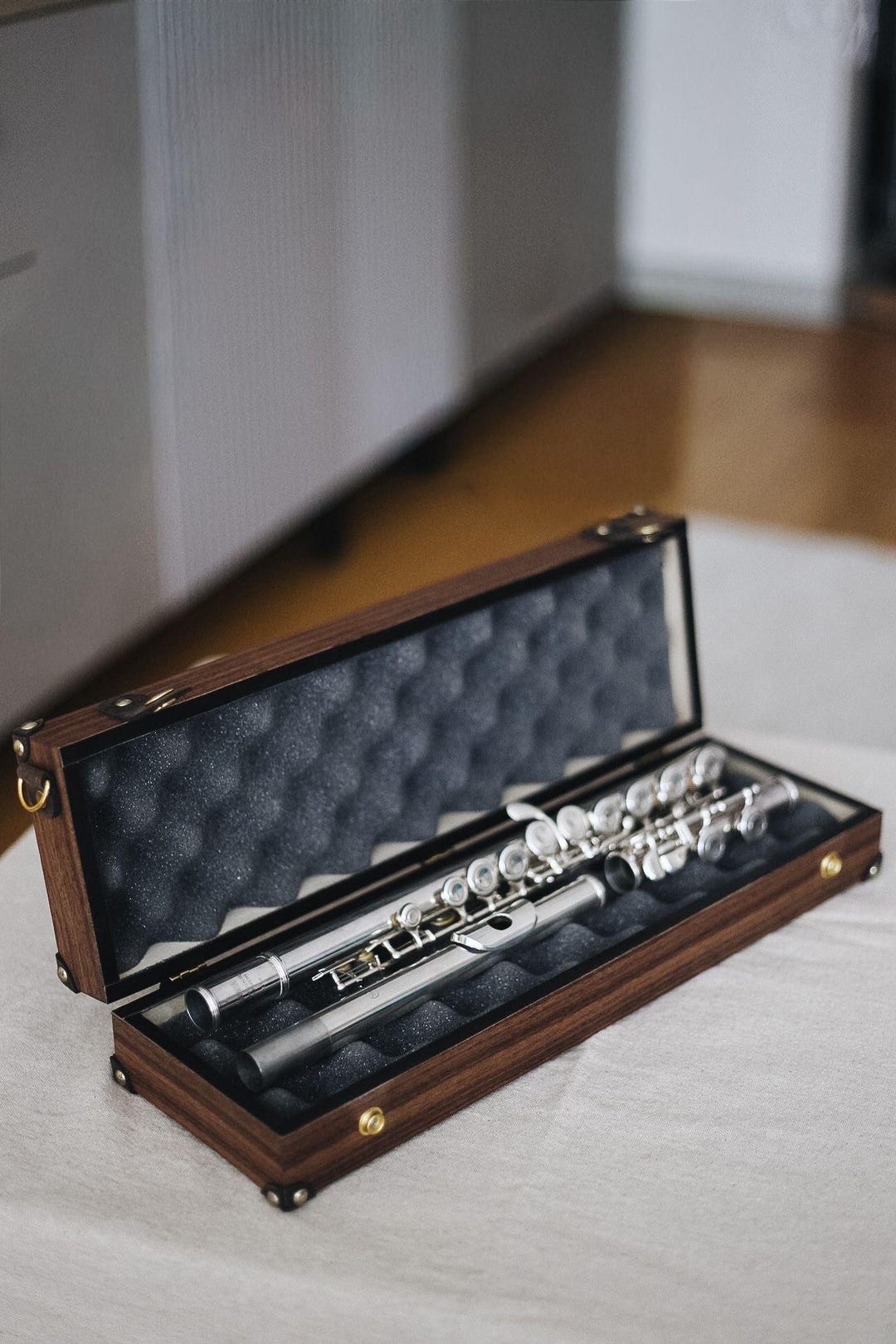 Personalized Flute Case, Wood Flute Cover, Wooden Flute Carry Bag With ...