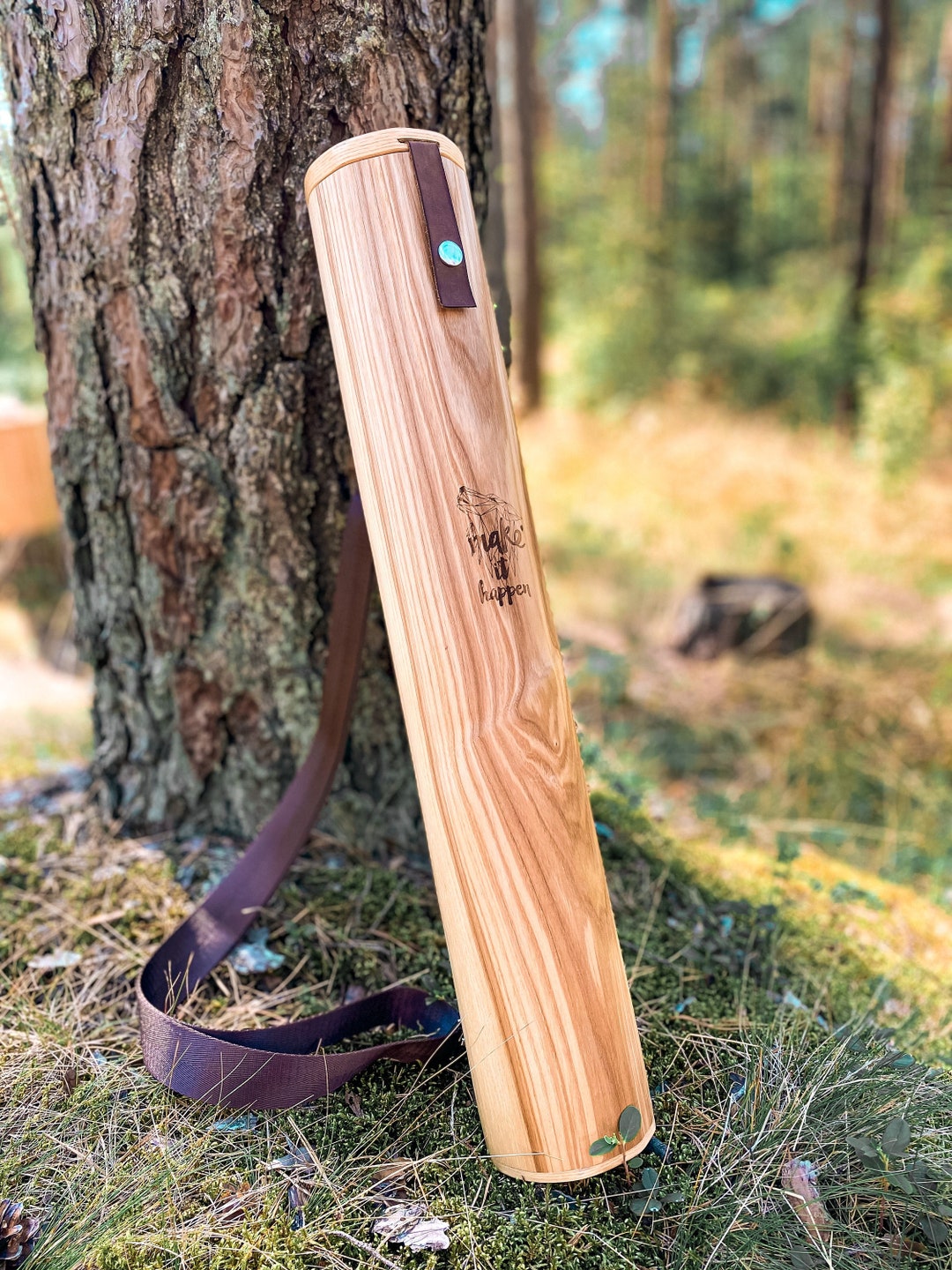 Walking Cane Cover, Wood Hiking Sticks Case, Trekking Poles Holder ...