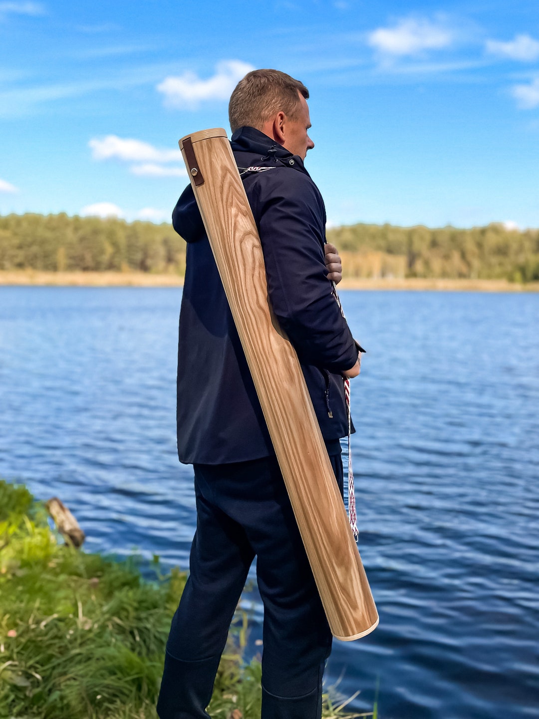 Wooden Fly Fishing Case Fishing Rod Holder Fly Fishing Case Fishing ...