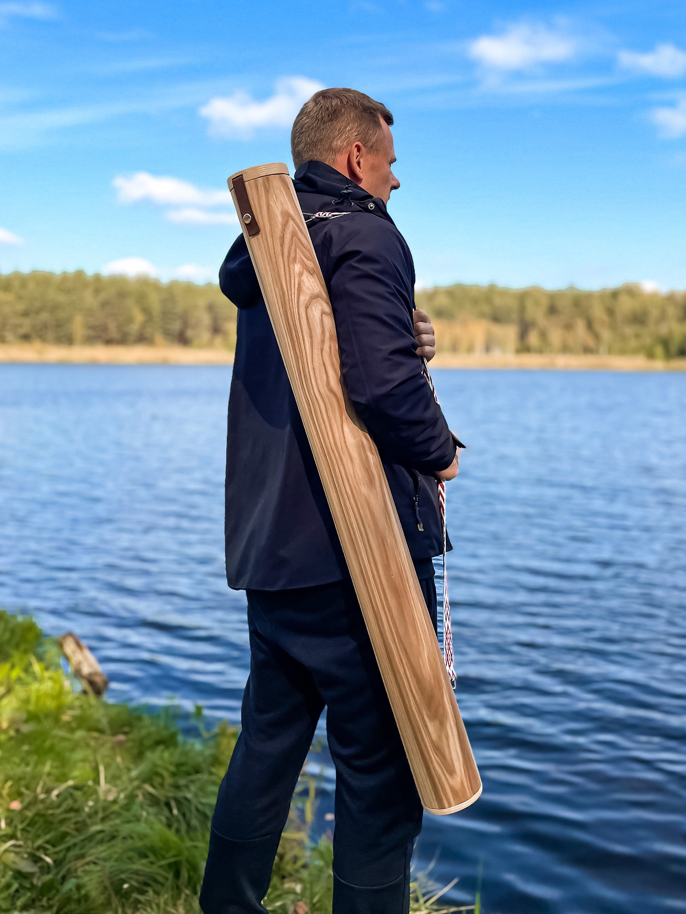 Wooden Fly Fishing Case Fishing Rod Holder Fly Fishing Case Fishing ...