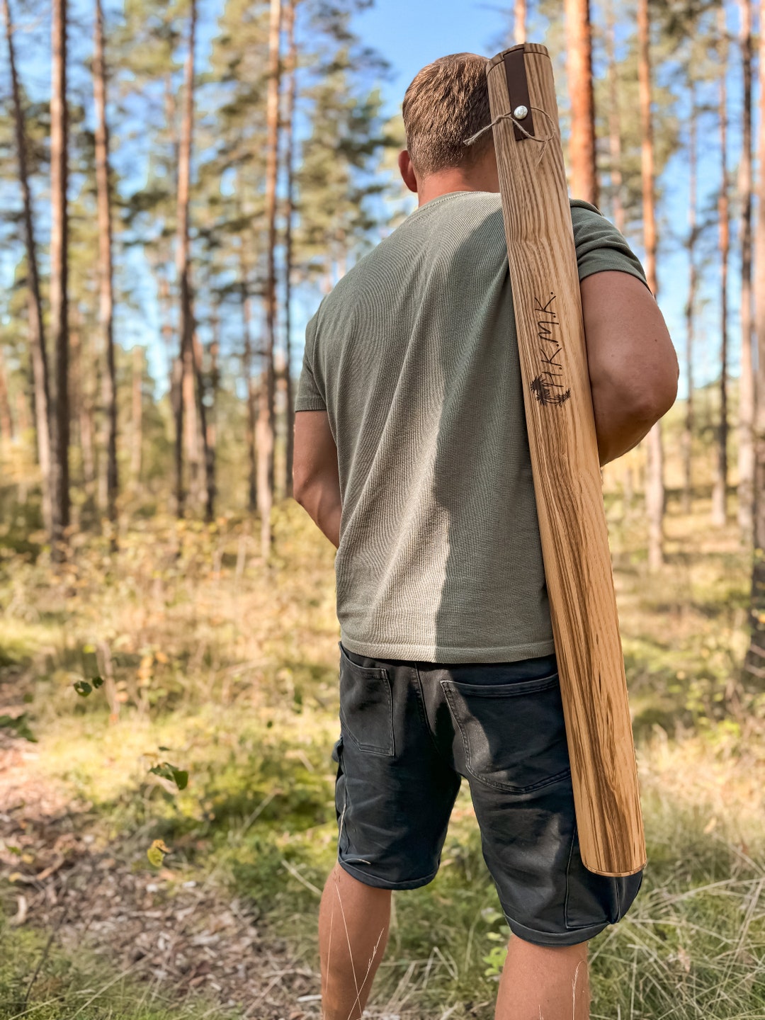 Custom Engraved Wood Fly Fishing Rod Case | Fishing Pole Storage Tube ...