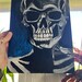 Vibrant Skeleton Acrylic Painting on Dark Blue Canvas - Etsy