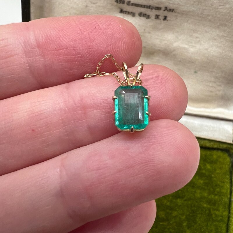 Emerald Pendant - Etsy