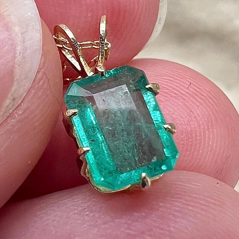 Emerald Pendant - Etsy