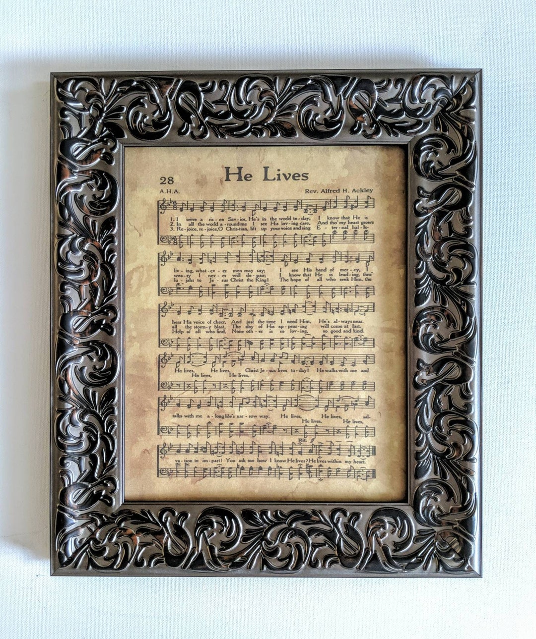He Lives Hymn Wall Art Print Framed Wall Art Hymn Lyrics - Etsy