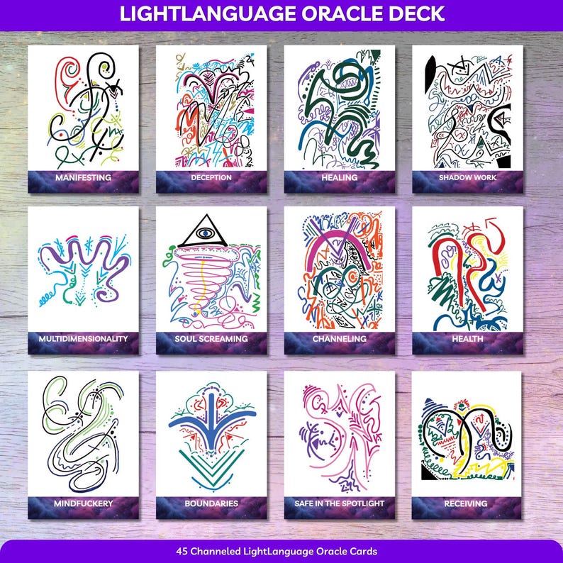 Lightlanguage Oracle Deck - Shadow and Light, Intuitive Clarity ...