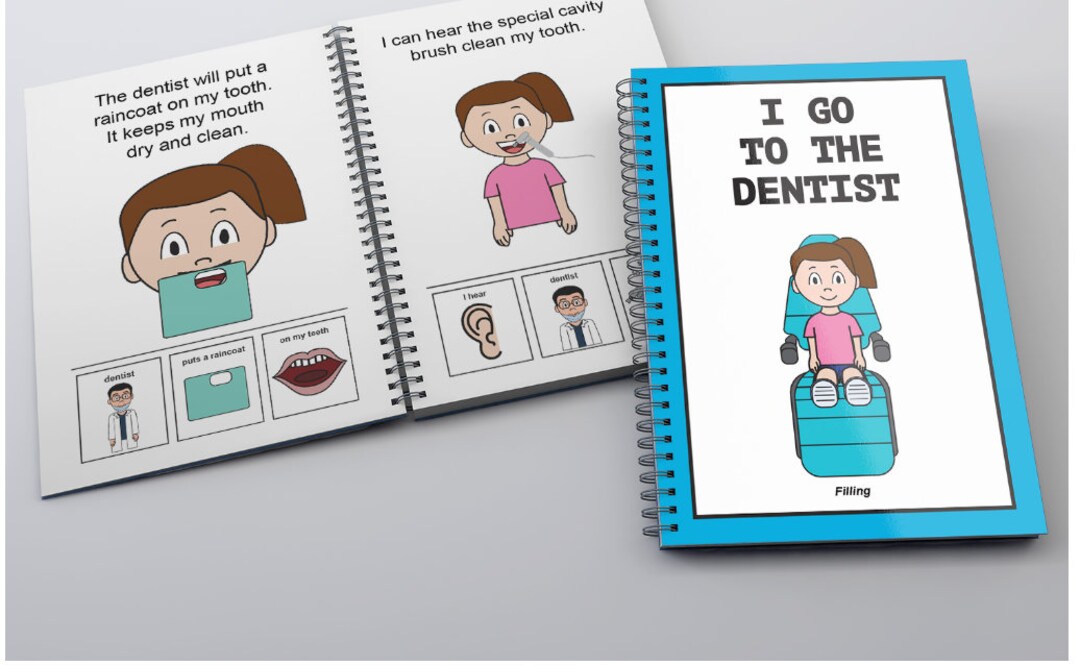 I Go to the Dentist Childrens Book (filling)- Dental-girl/ Social Story ...