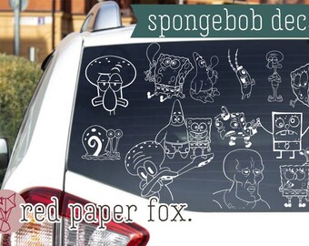 Spongebob Car Decal | Etsy