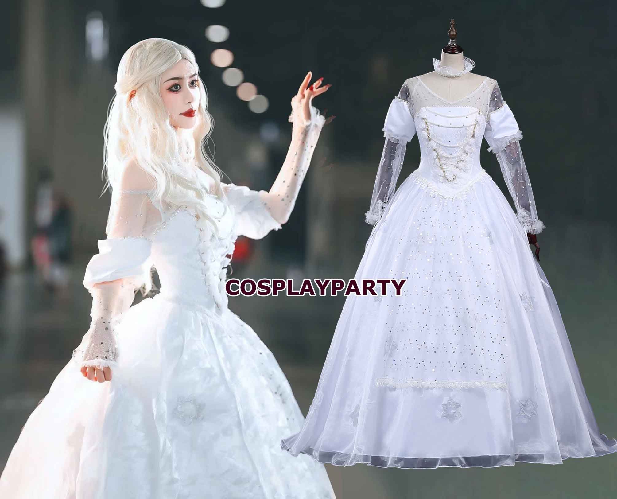 White Queen Alice In Wonderland Dress