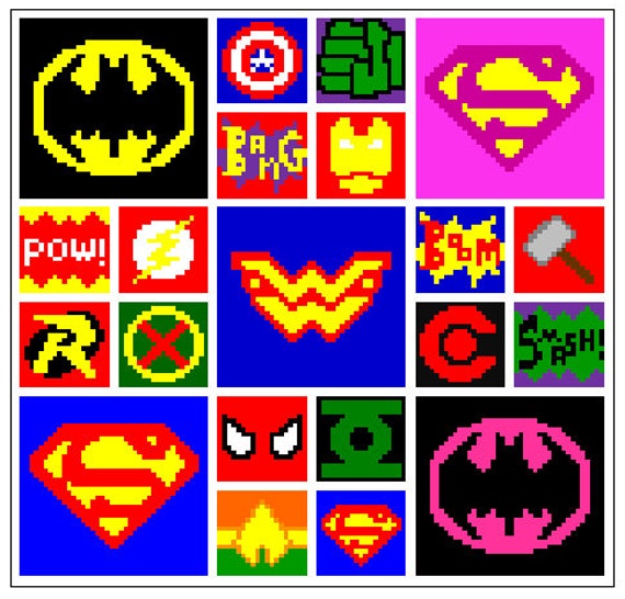DC Comics C2C Crochet Graphgan Blanket Pattern Afghan Corner to Corner ...