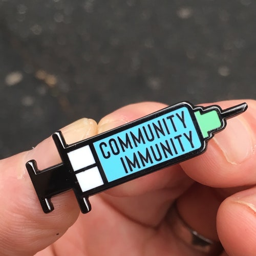 Community Immunity Pin Syringe - Etsy