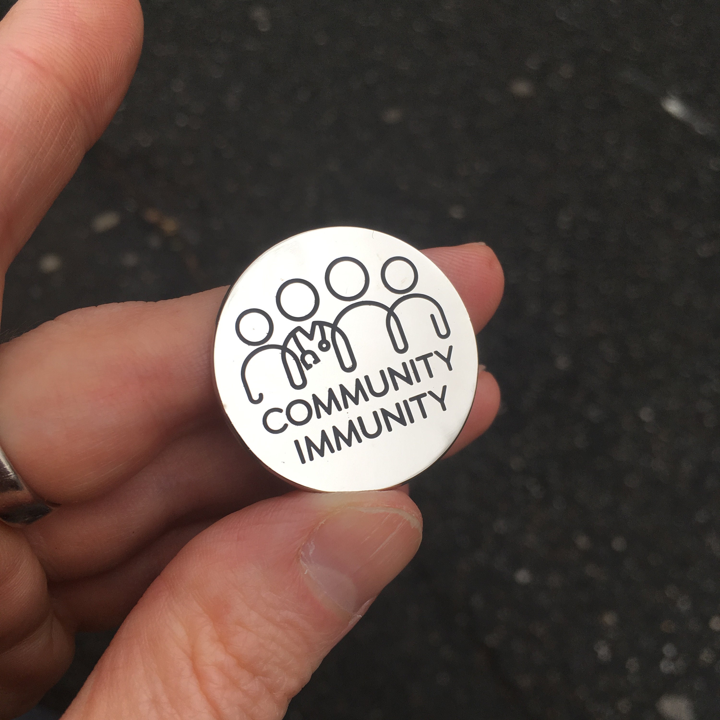 Community Immunity Pin Badge - Etsy