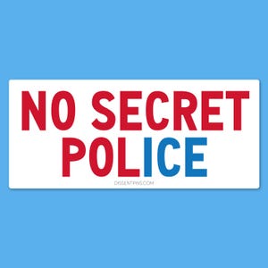 No Secret Police Sticker - Etsy