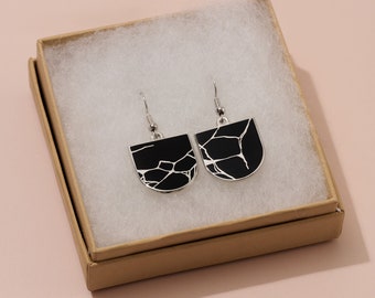 Kintsugi Dainty Earrings 14k Gold-plated - Etsy