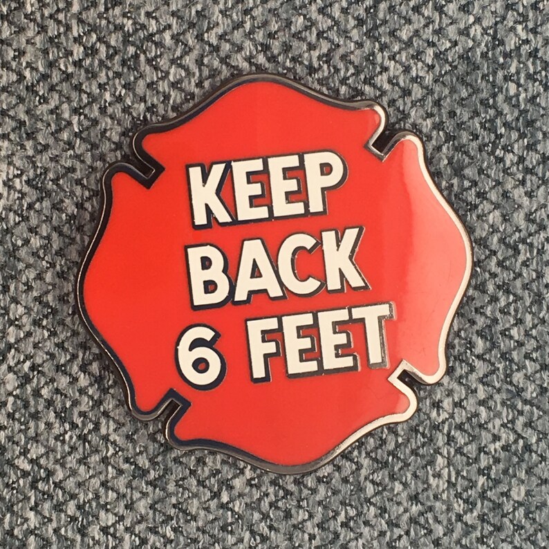 Keep Back 6 Feet Social Distancing Pin | Etsy