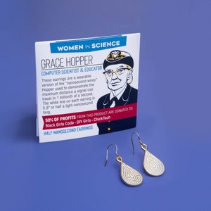 Grace Hopper / Half-nanosecond Earrings - Etsy