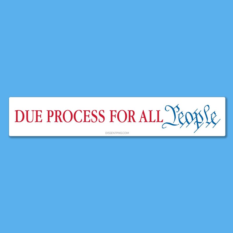 Due Process Car Sticker - Etsy