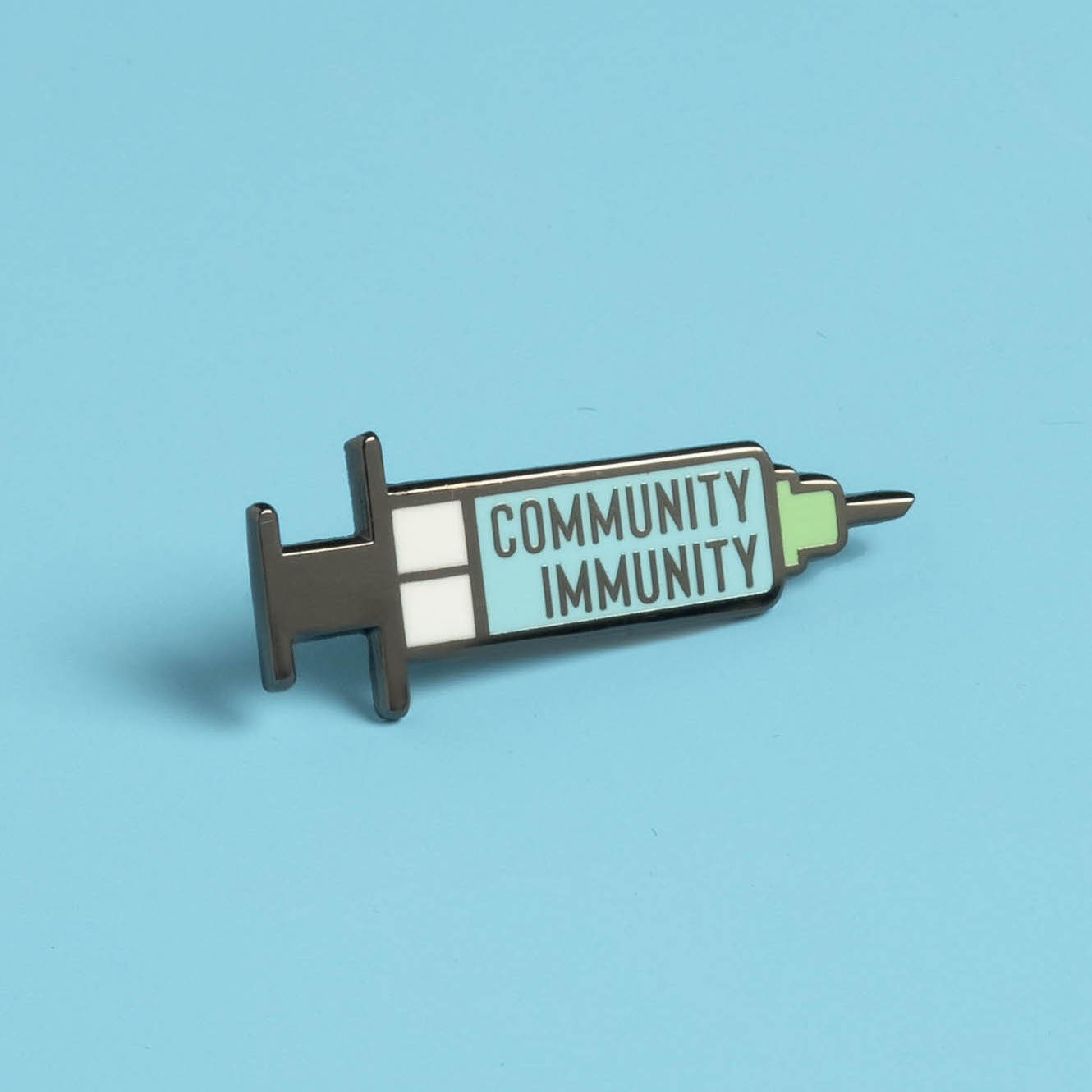 Community Immunity Pin Syringe | Etsy