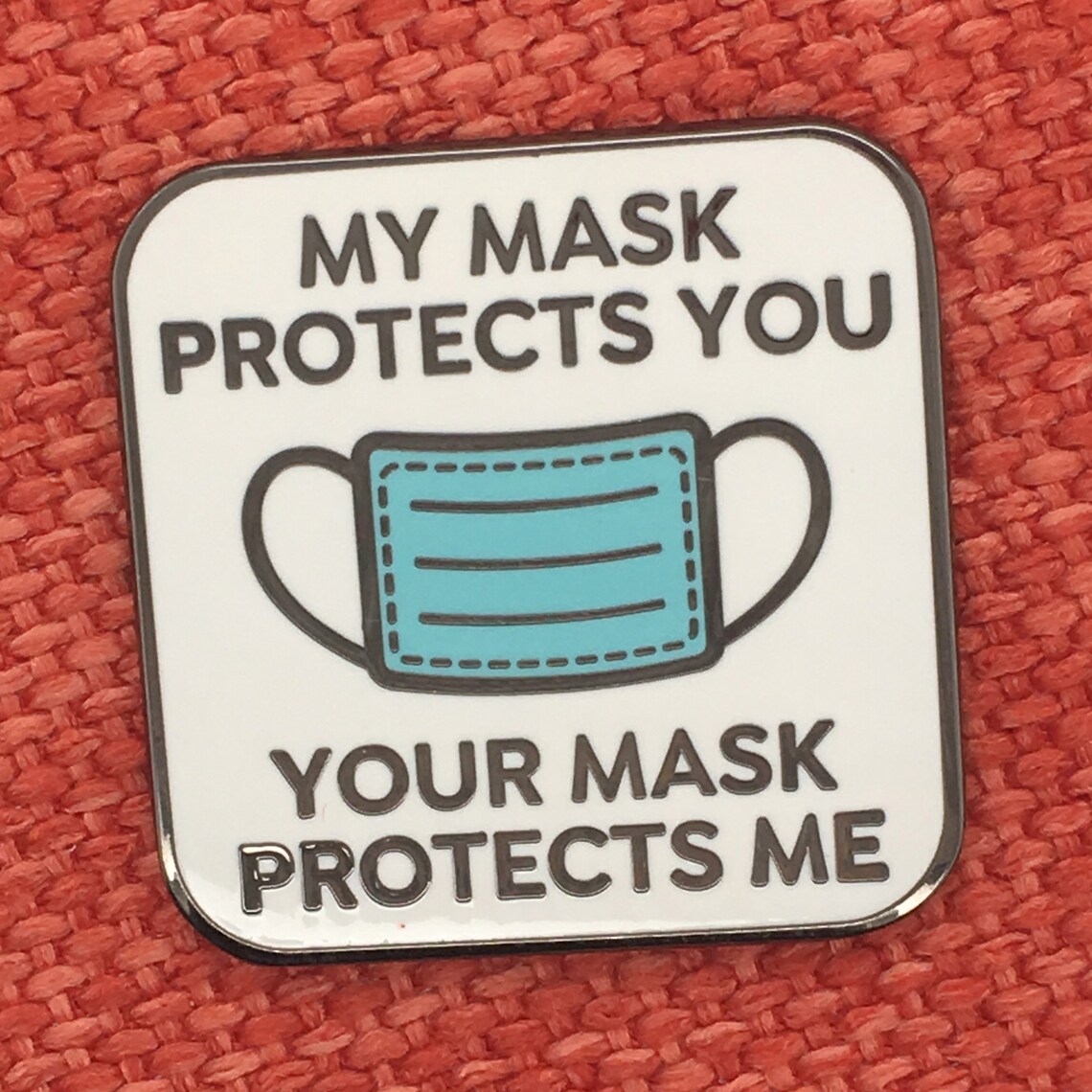 My Mask Protects You Your Mask Protects Me Pin - Etsy