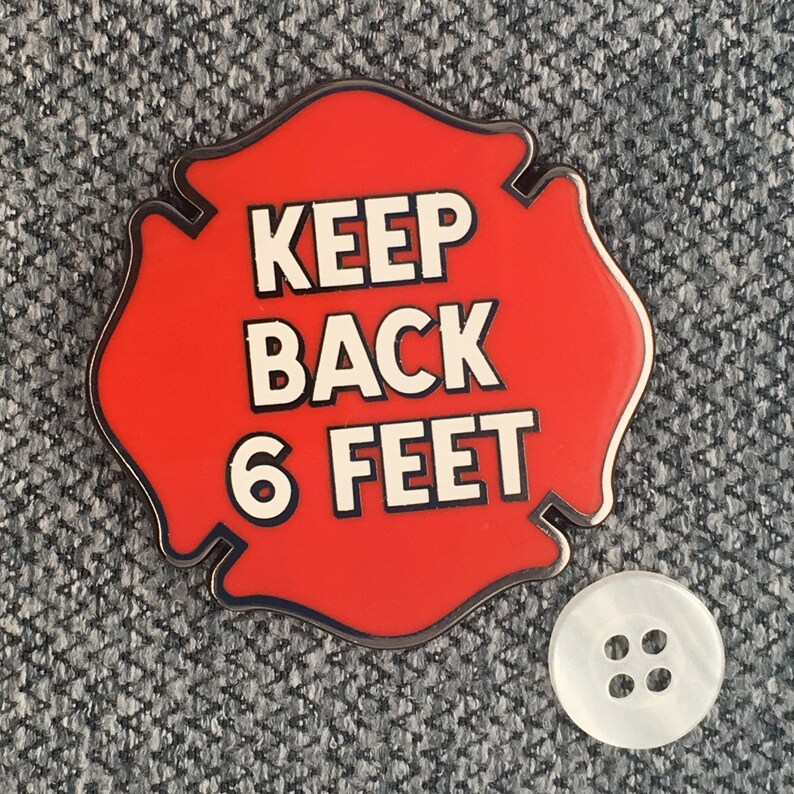 Keep Back 6 Feet Social Distancing Pin - Etsy