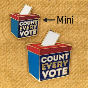 Count Every Vote Mini Pin - Etsy