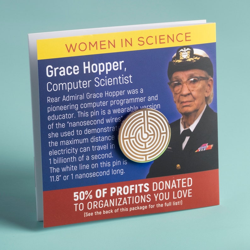Grace Hopper / Nanosecond Enamel Pin - Etsy