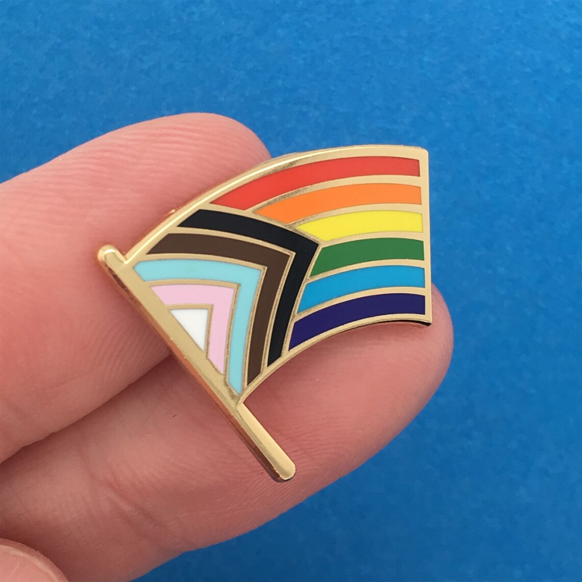 Progress Pride Flag Pin - Etsy