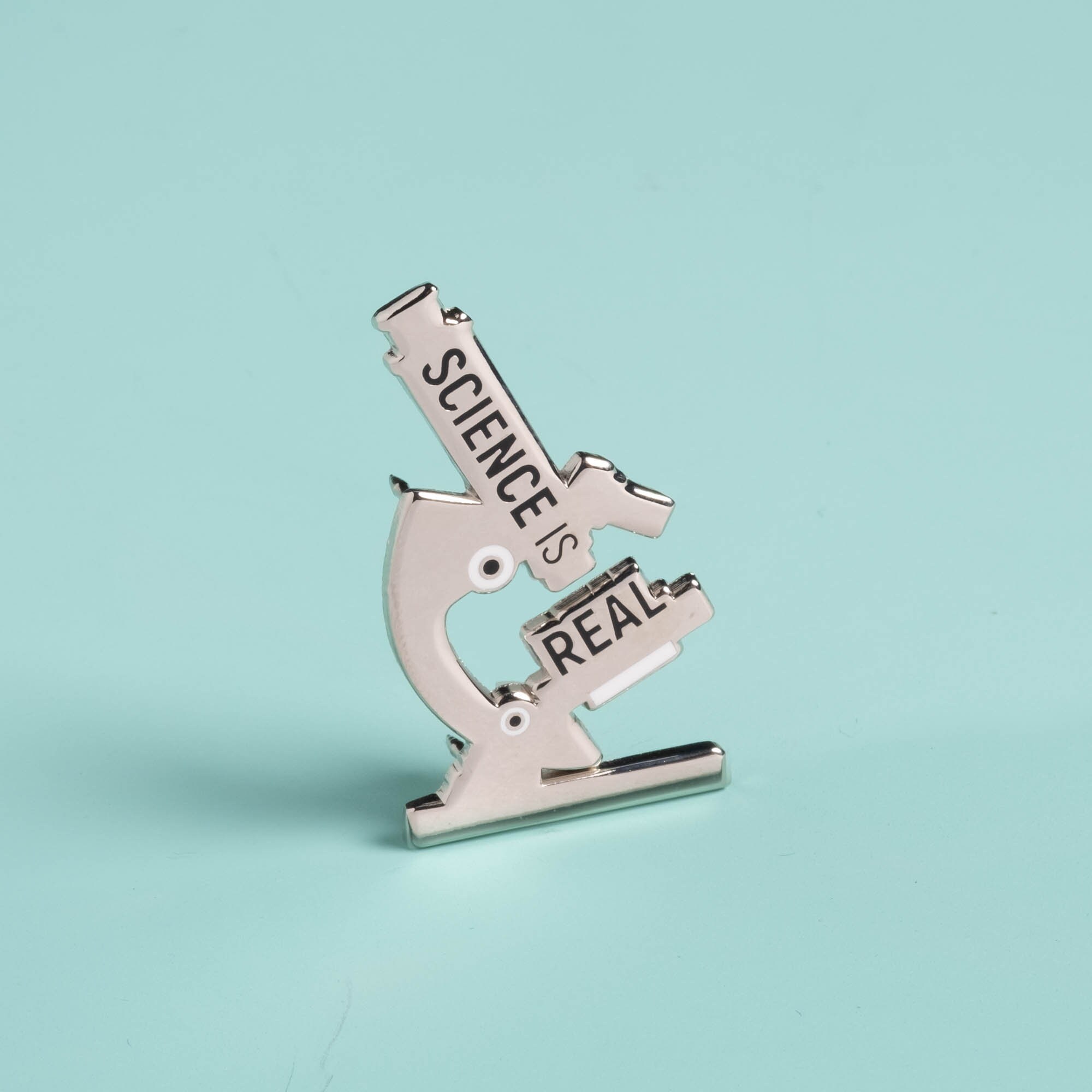 Science is Real Microscope Pin - Etsy