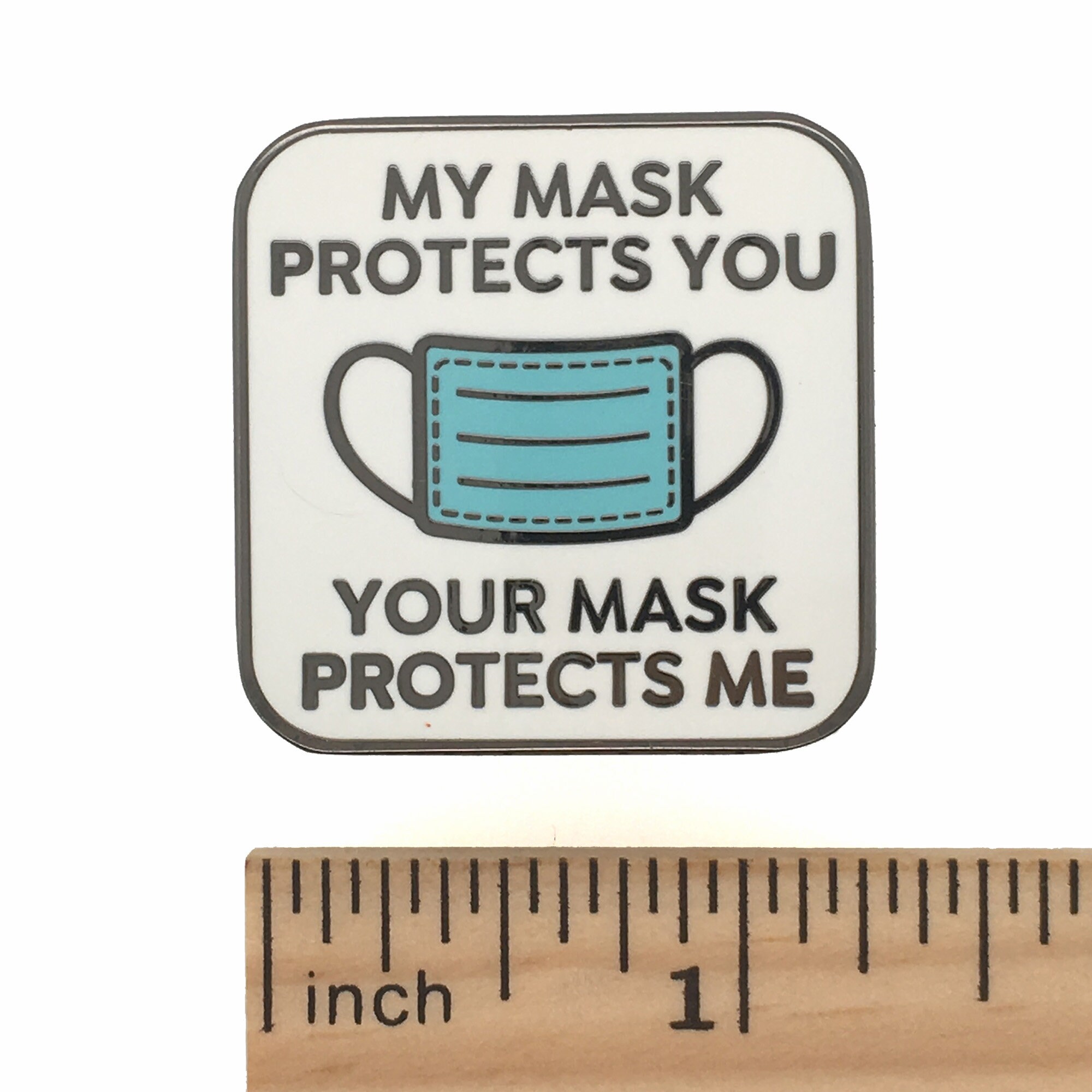 My Mask Protects You Your Mask Protects Me Pin - Etsy