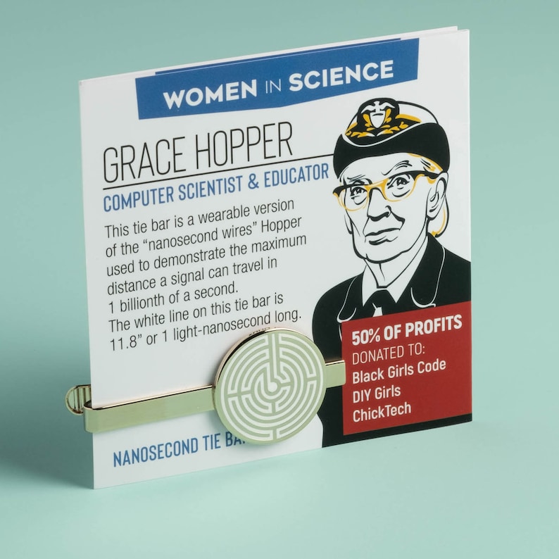 Grace Hopper / Nanosecond Tie Bar - Etsy