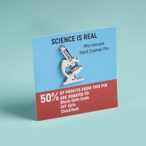 Science is Real Microscope Pin - Etsy