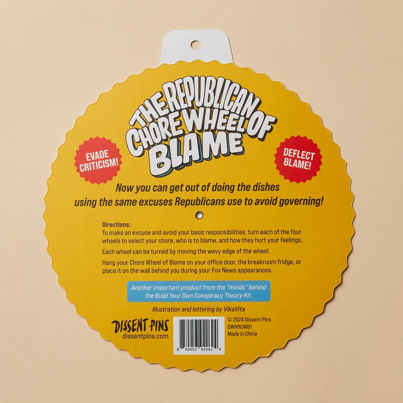 Republican Chore Wheel of Blame - Etsy