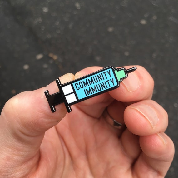 Community Immunity Pin Syringe | Etsy