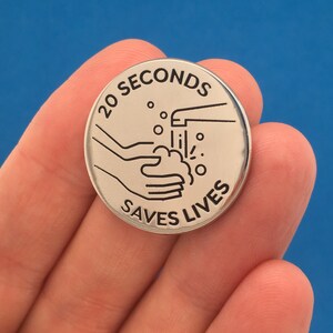 20 Seconds Saves Lives Handwashing Pin - Etsy
