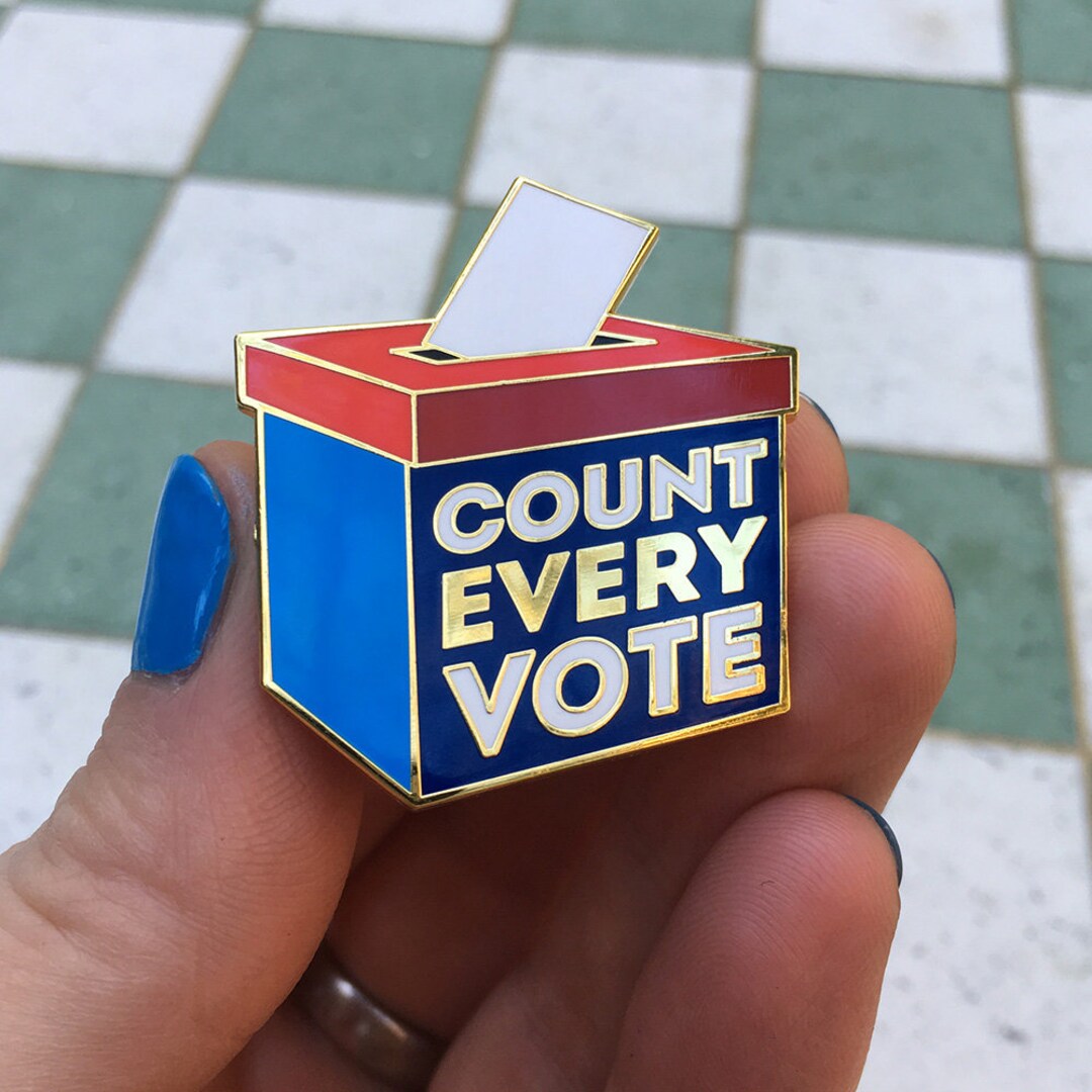 Count Every Vote Pin - Etsy