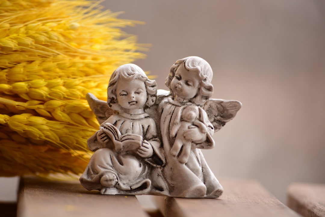 Vintage Cherub Figurine,guardian Angels,sabby Chic Angel,angel Figurine ...