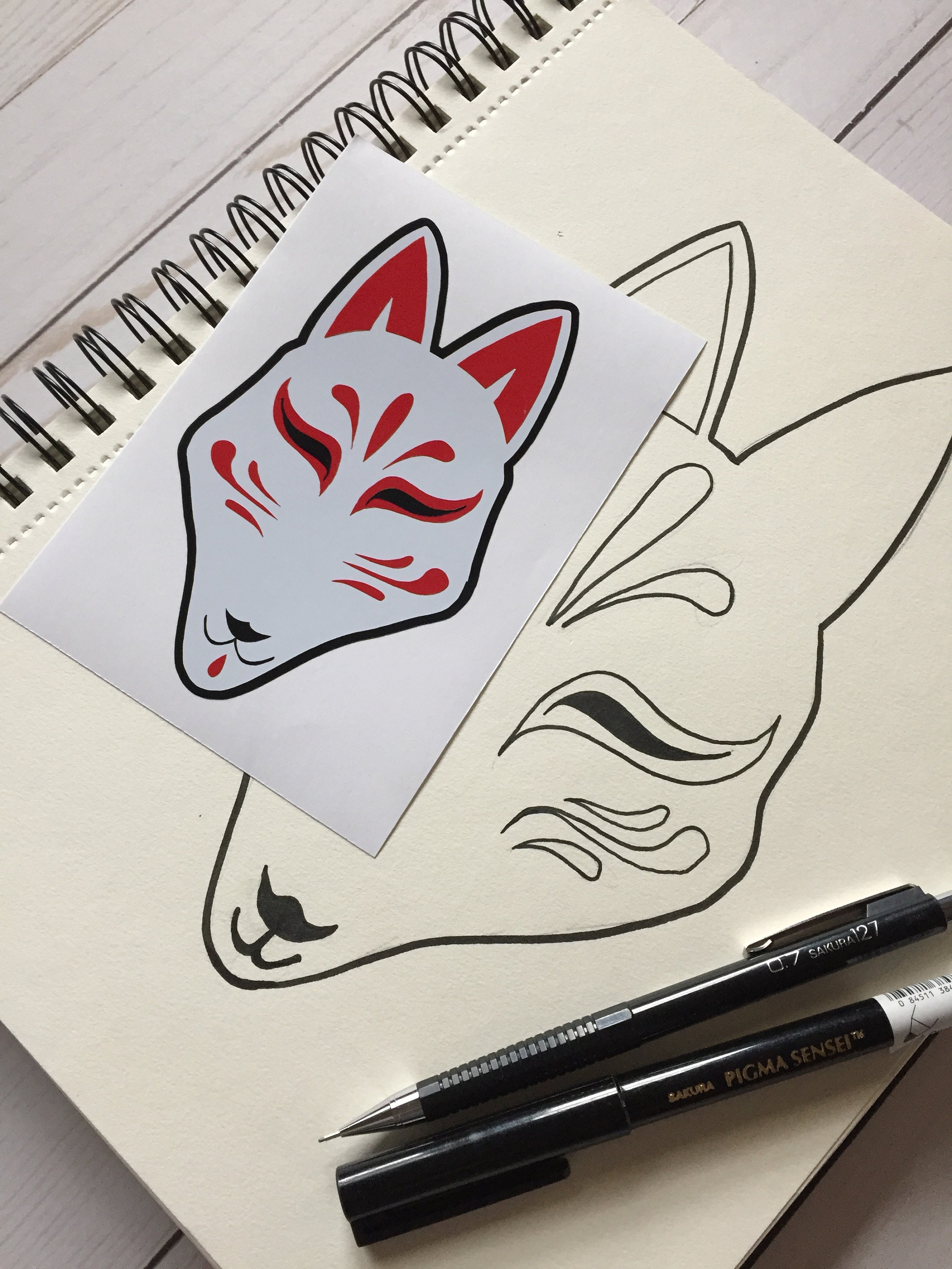 Kitsune Decal - Etsy