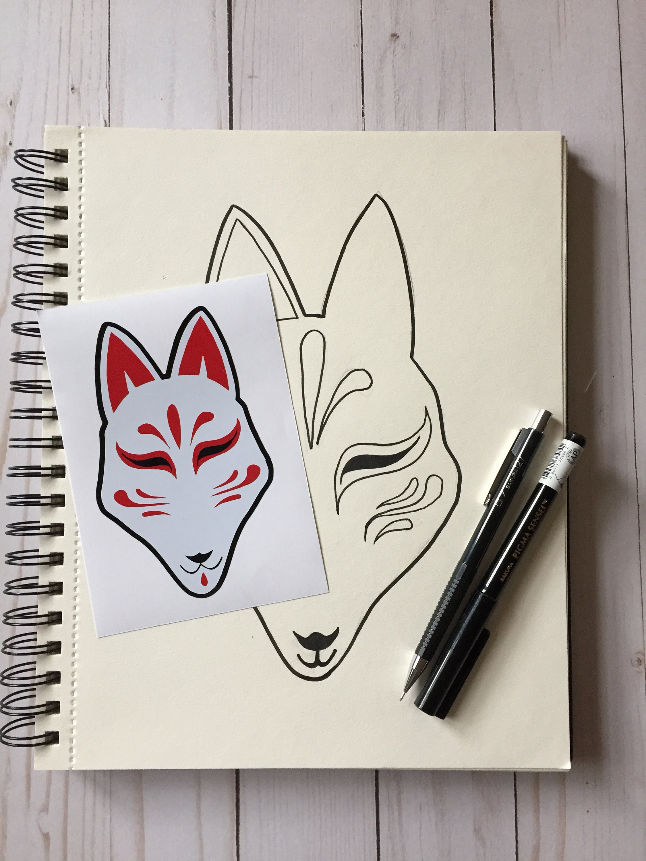 Kitsune Decal - Etsy