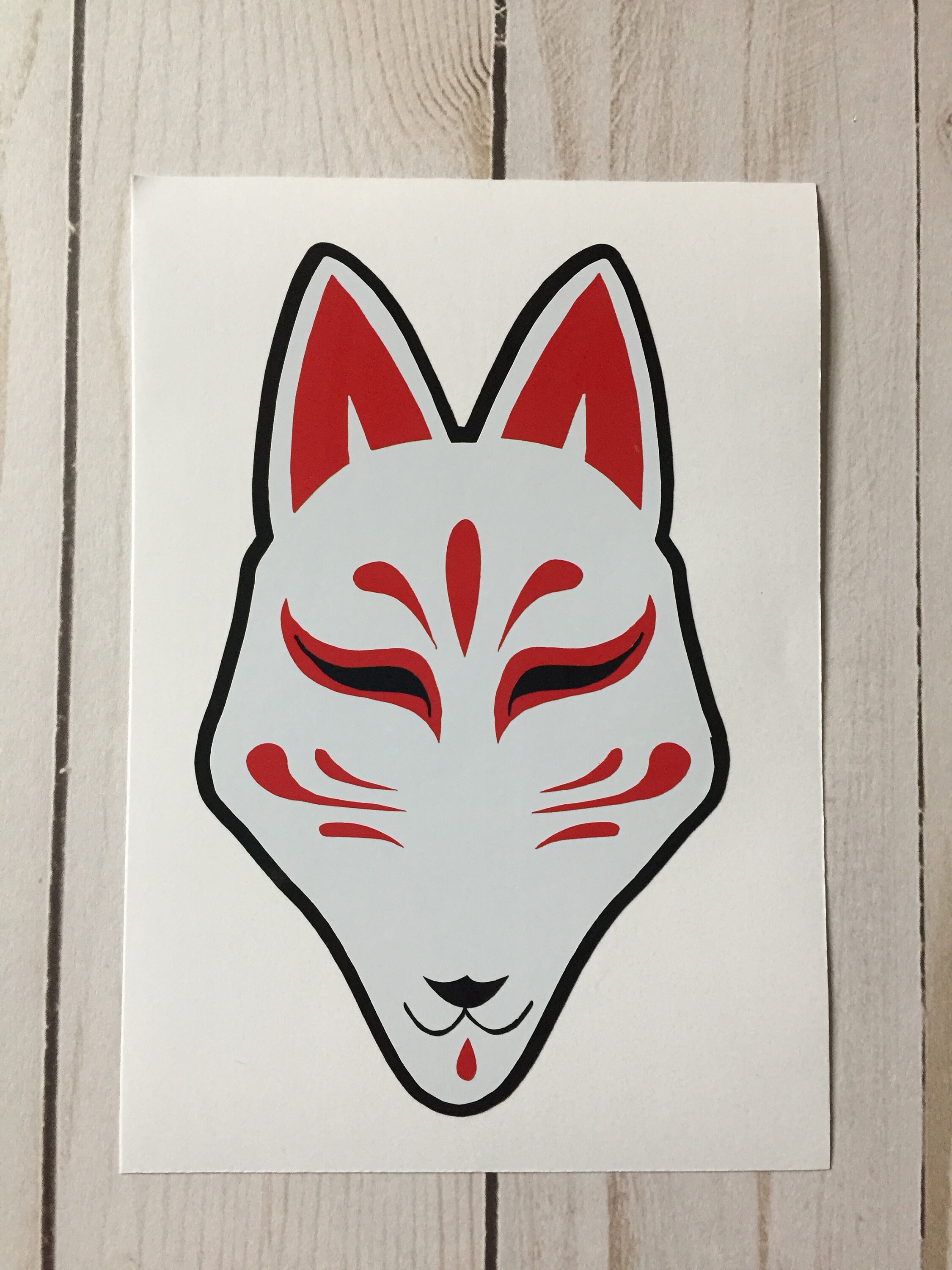 Kitsune Decal - Etsy