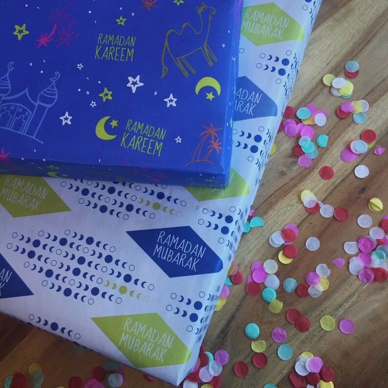 Ramadan Gift Wrap and Craft Paper 25 SQFT Bright Modern - Etsy